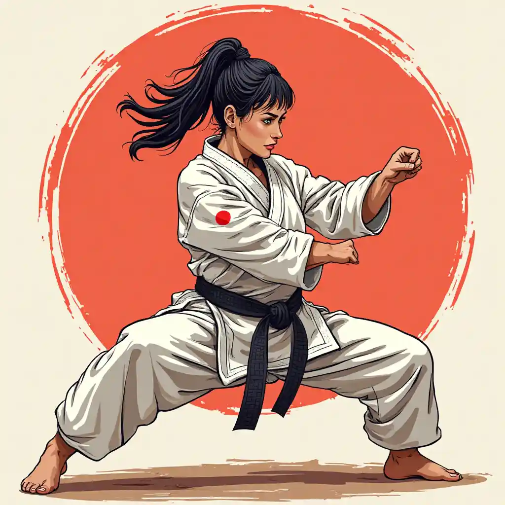 Karate Kata: A Comic Book Style Artwork Masterpiece