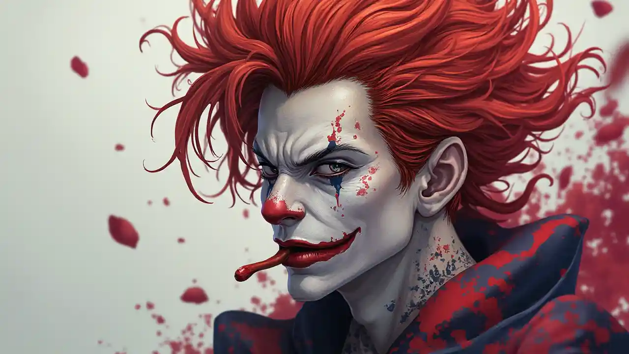 Realistic Art Style Depiction of Hisoka from HunterxHunter