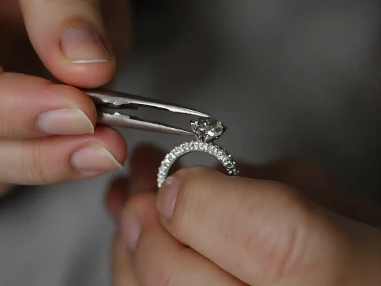 Carefully Positioning a Diamond on a Ring