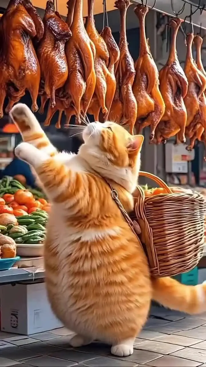 An Adorable Ginger Cat's Quest for Roasted Ducks and Friendship