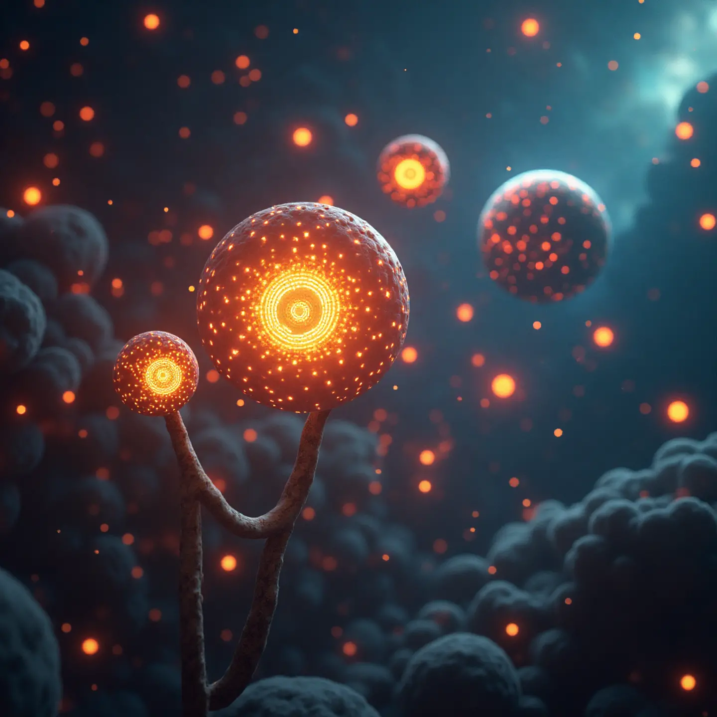 Quantum Flowers on a Dyson Sphere Orbiting a Black Hole