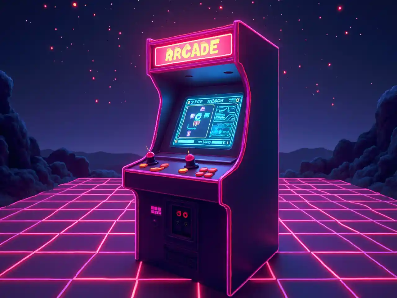 Exploring the Retro Wave of Neon Arcade Machines