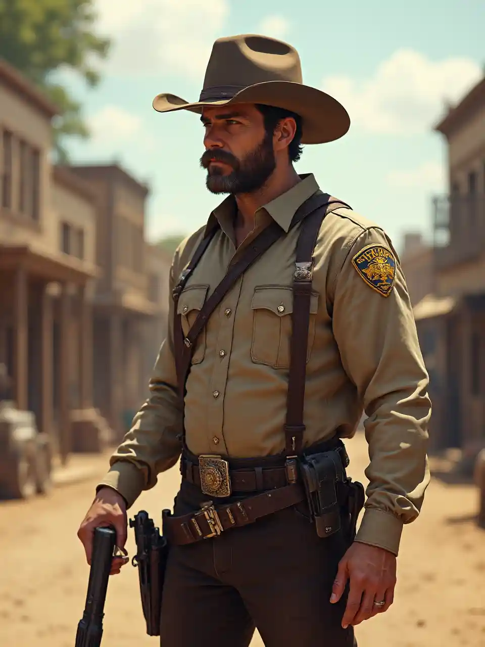 A Realistic Depiction of a Sheriff Deputy in the Wild West