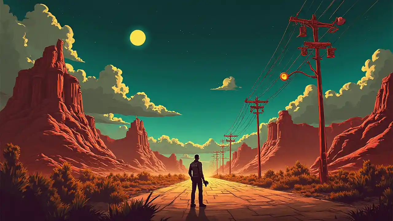Retro 80s Movie Poster Inspired by Fallout: New Vegas
