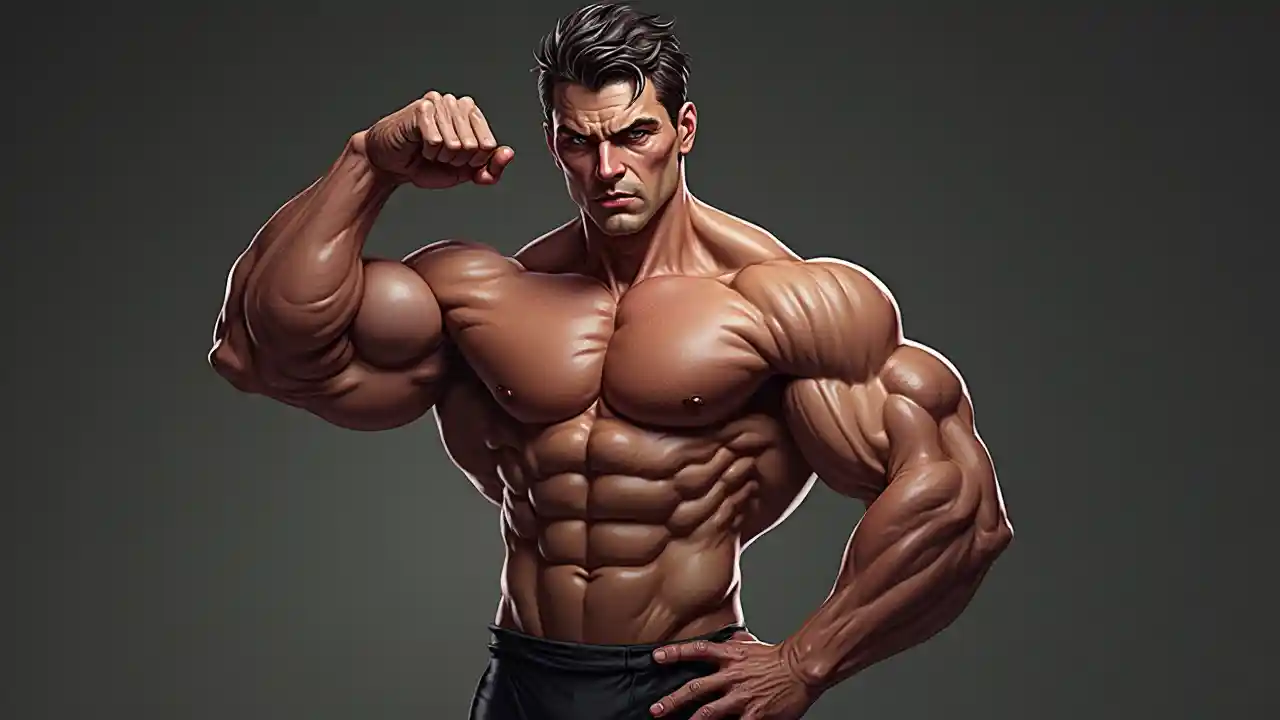 The Artistic Representation of a Muscular Male Figure