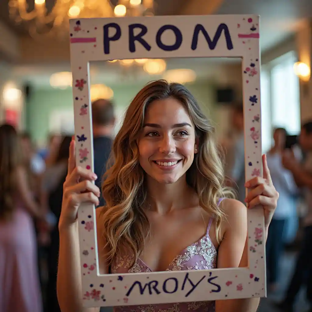 Capturing Memories: A Young Woman's Prom Selfie Experience