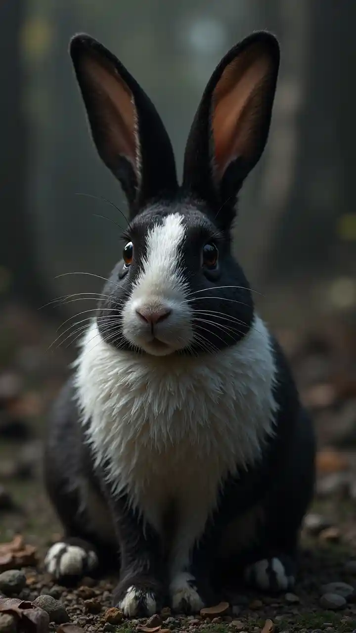 Exploring the Aesthetic of Gothic Black and White Rabbits