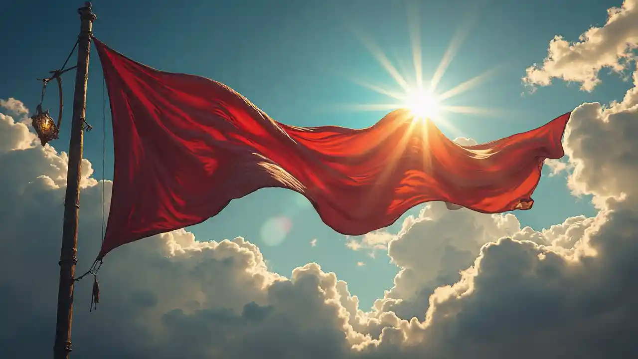 A Stunning Image of a Fantastical Banner Unfurling