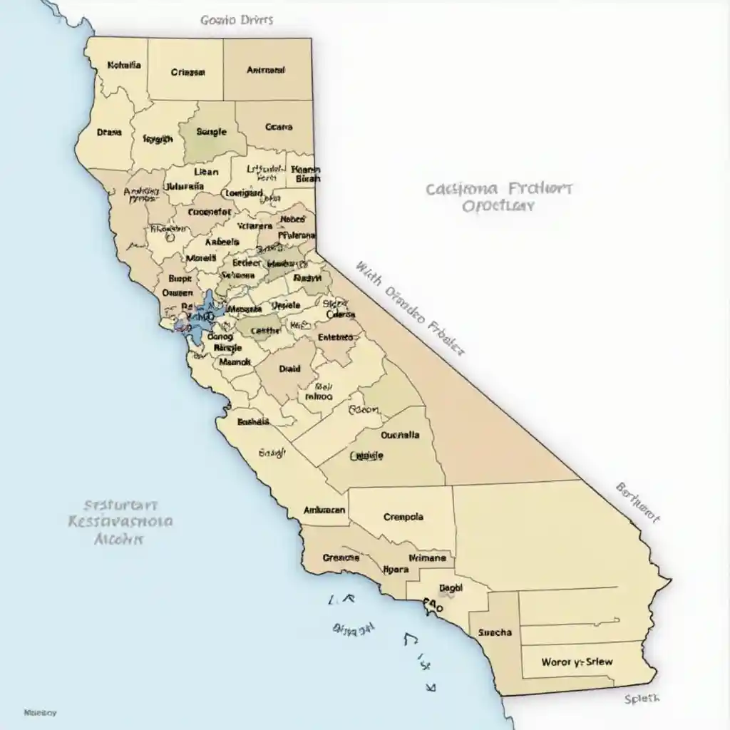 Detailed California Map Featuring Labeled Counties for Easy Navigation