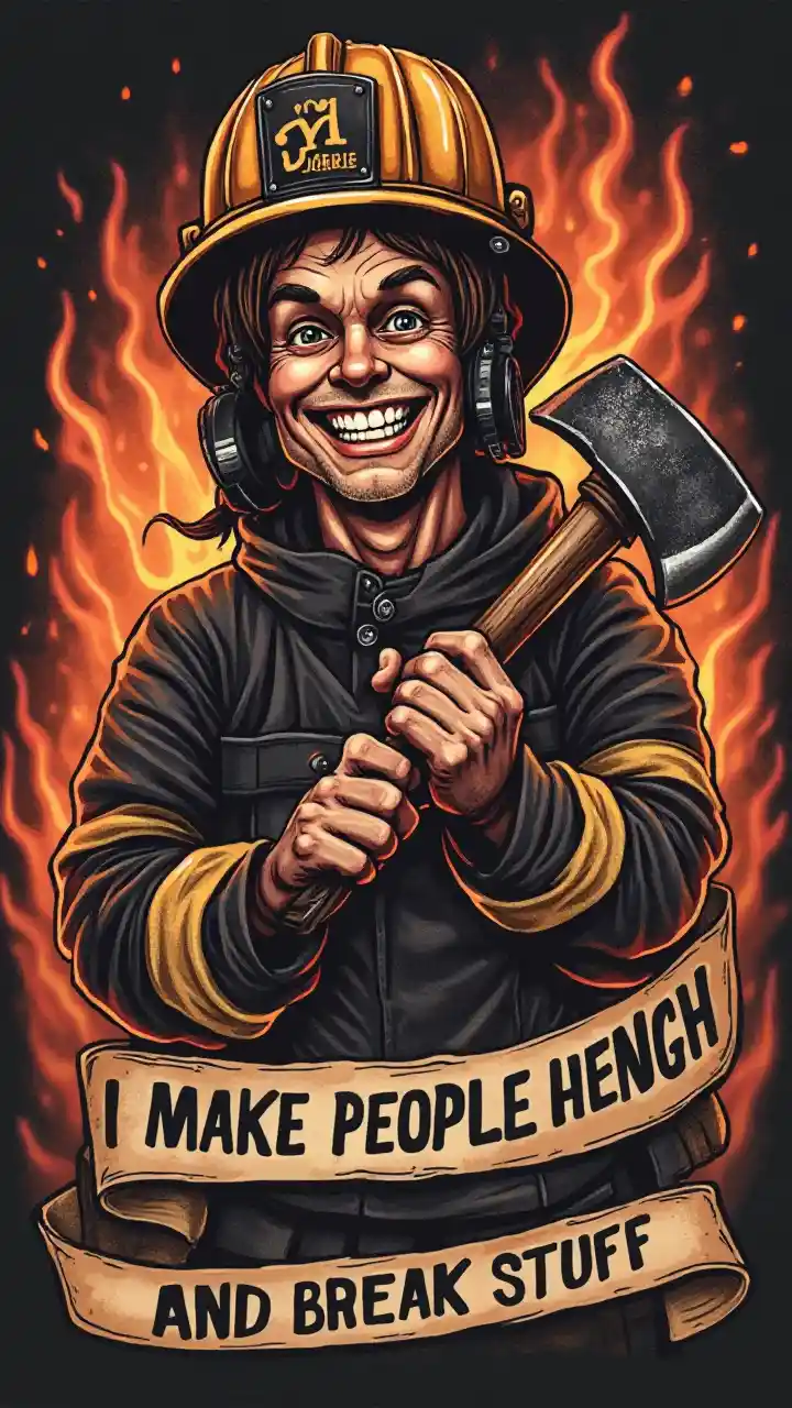 The Tattooed Firefighter Who Breaks Stuff and Makes You Laugh