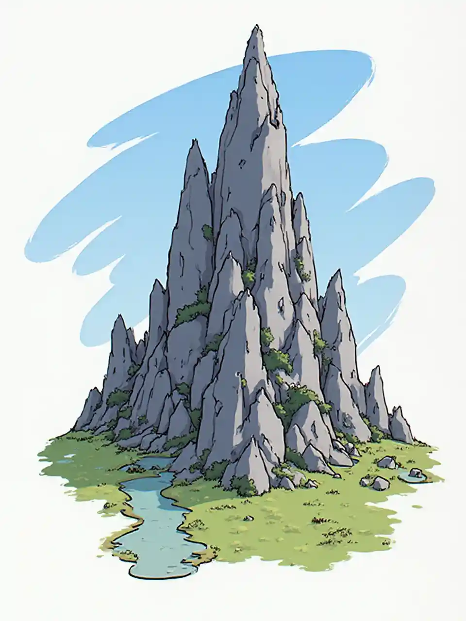 Artwork Depiction of Mount Ebott from the Game Undertale