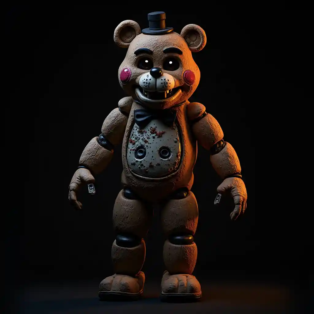 Cinco Noches Dañadas en el Oso Animatrónico de Freddy en la Oscuridad