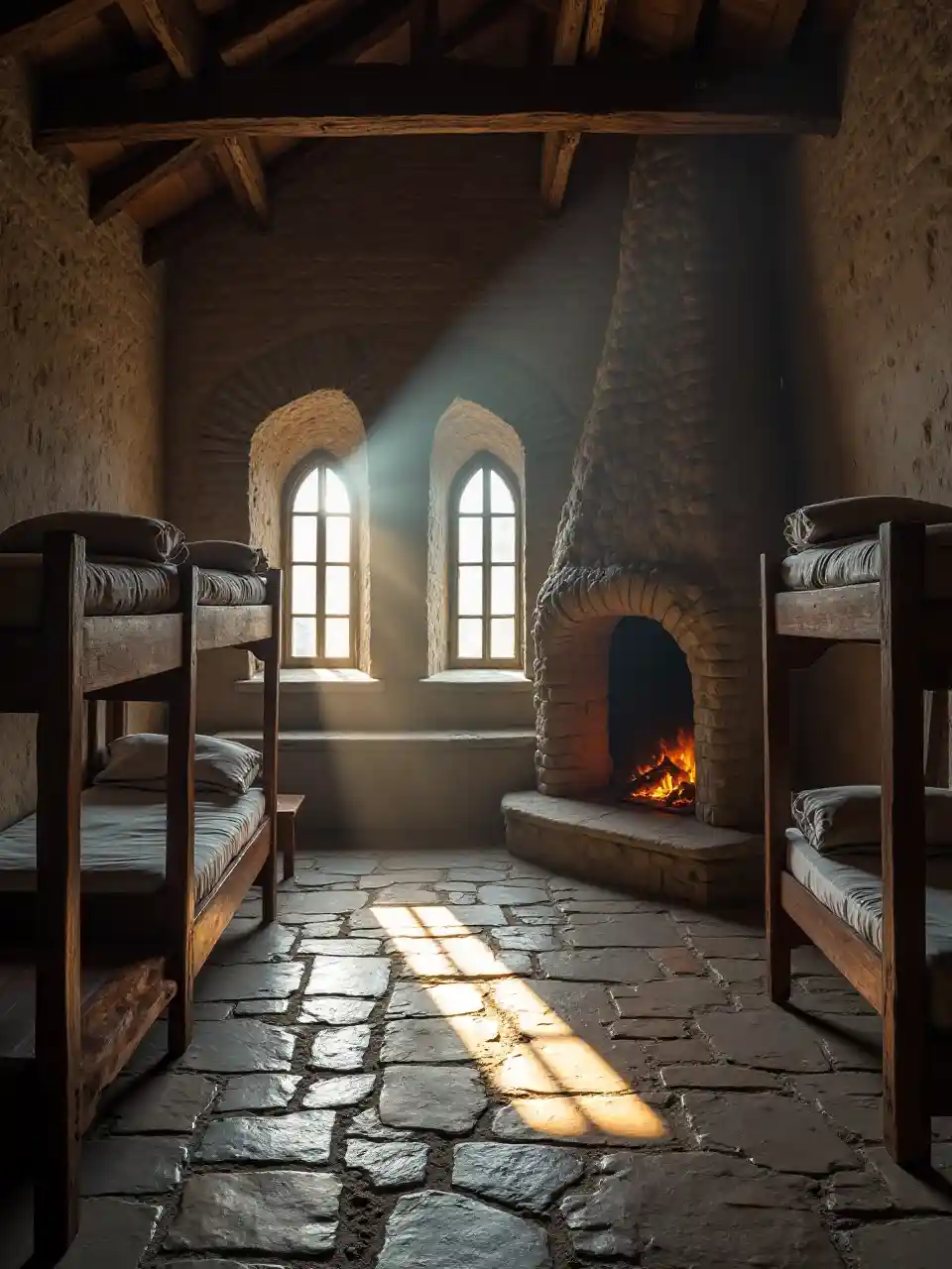 Exploring the Historic Interior of a Medieval Barrack