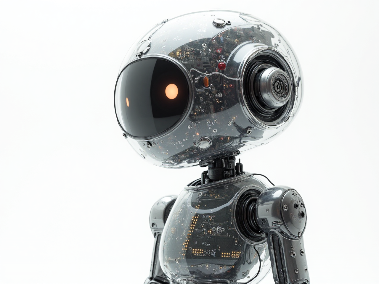 A Captivating Transparent Robot Showcasing Innovative Design Elements