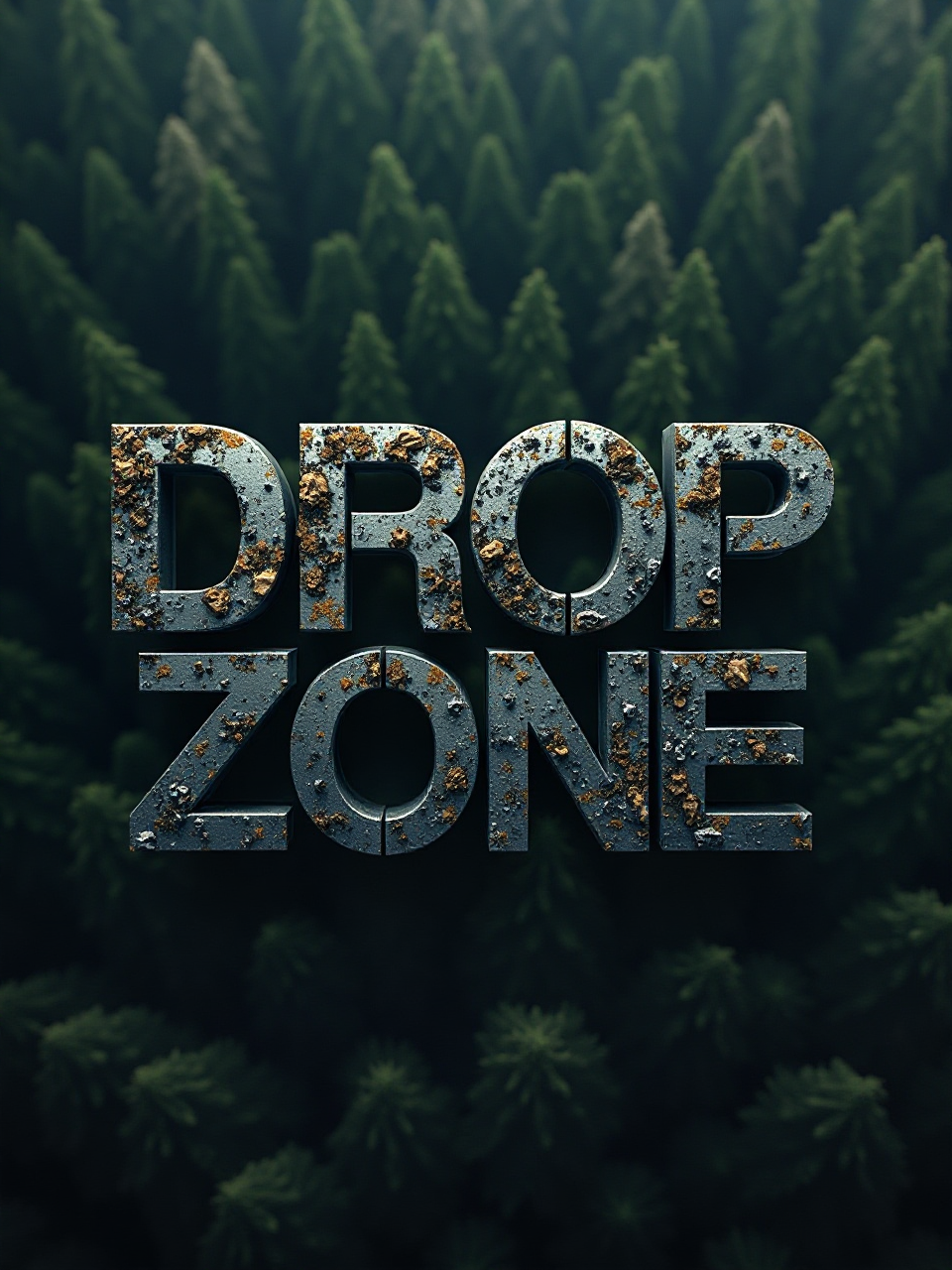تصميم شعاري جريء وغامض لبرنامج DROP ZONE