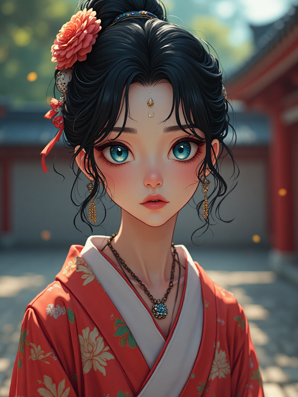 Creating a Vivid Scene of a Beautiful Korean Anime Woman