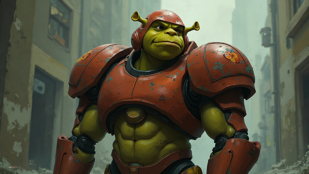 Shrek se transforma en la armadura de Samus Metroid