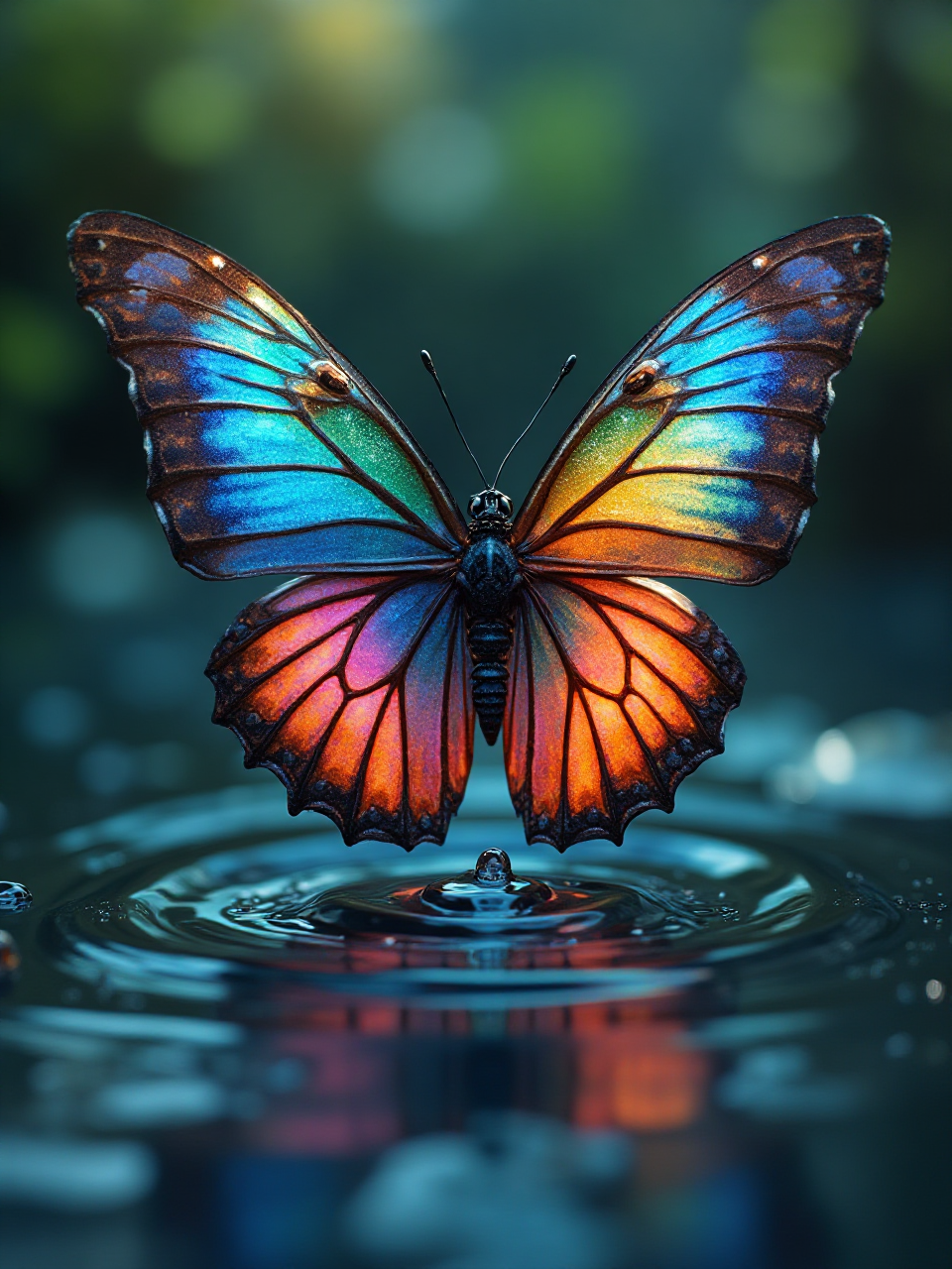 A Captivating View of a Beautiful Butterfly with Vibrant Wings