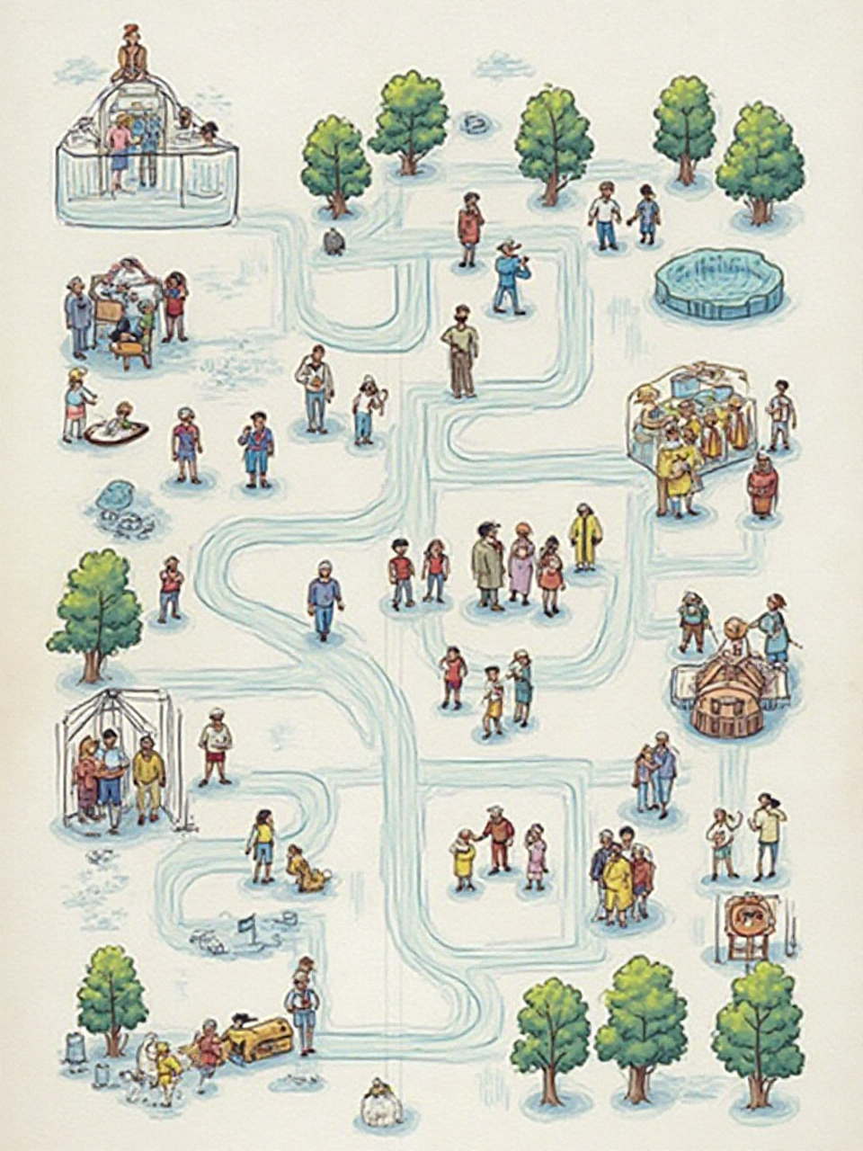 Operation Plan for Managing Flow of People in Space