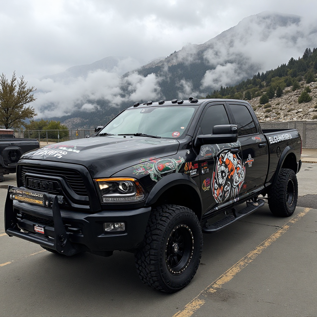 Stylish Dodge Ram Truck with Unique Ram Mechanical Design