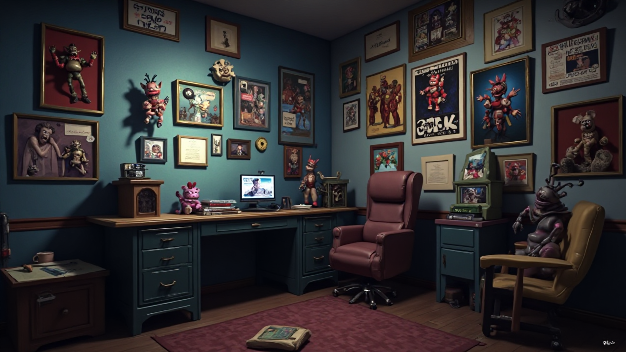 Creating a Unique FNAF Office with Wall of Rockstar Animatronics