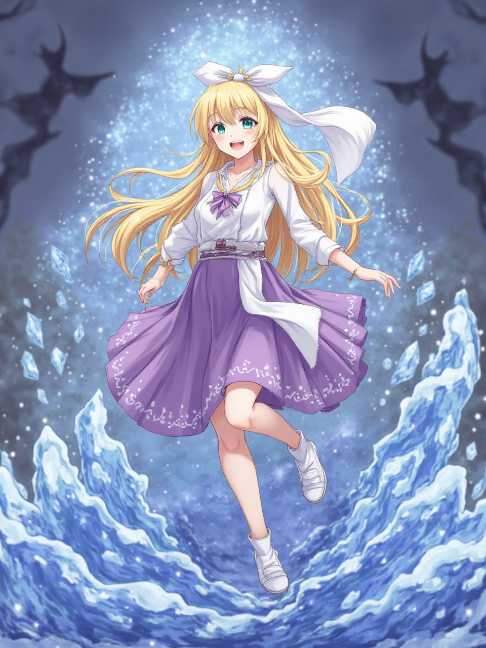 Transforming Anime Photos into Beautiful Girls in Purple Skirts