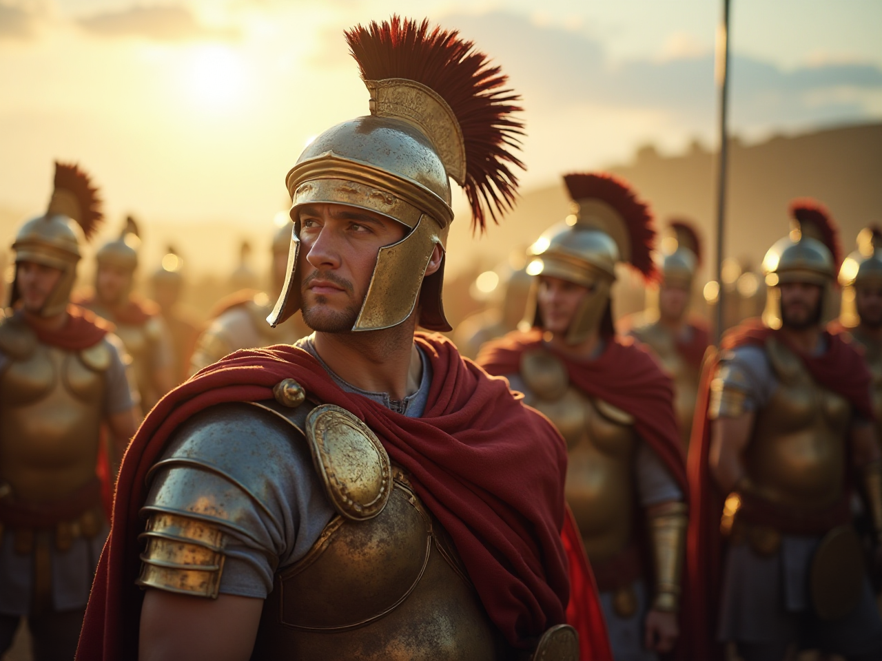 Capturing the Resolute Roman Legionary in Dynamic Morning Light