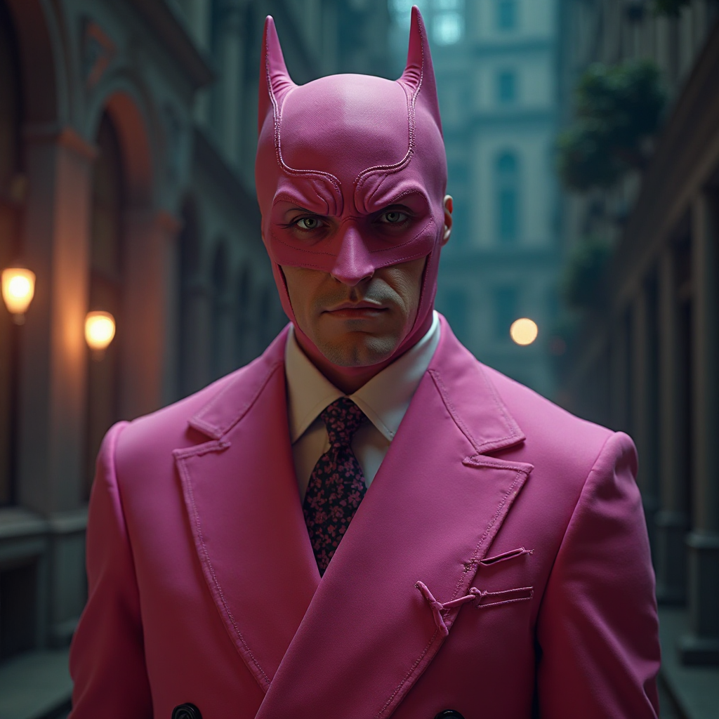 Batman en un traje rosa: una obra maestra de la elegancia cinematográfica