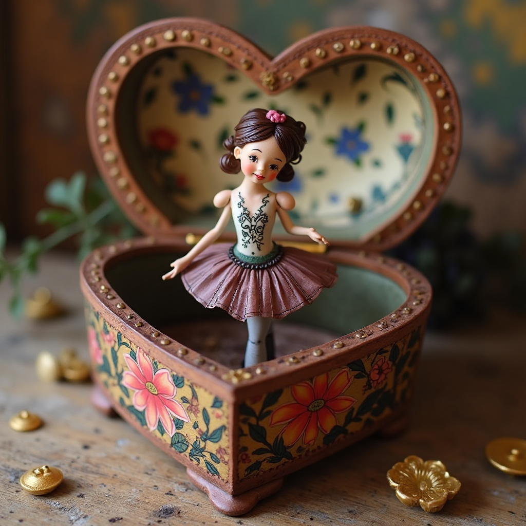 Crafting a Unique Vintage Heart-Shaped Music Box