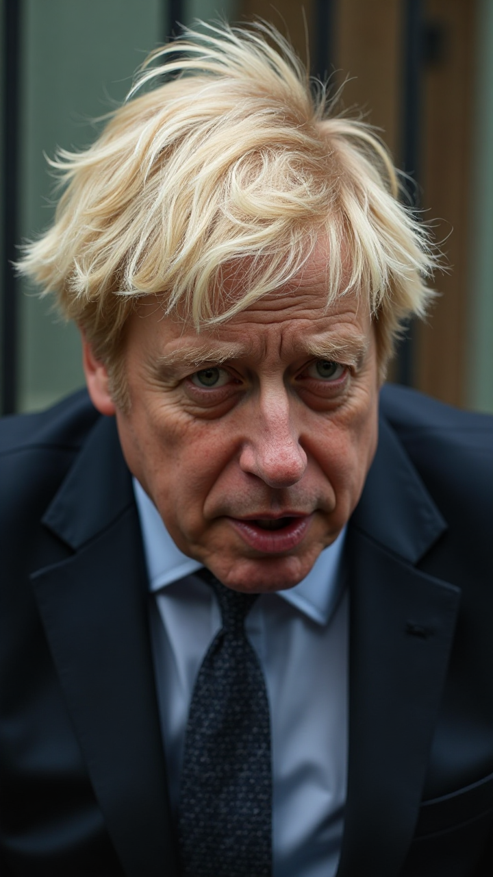 Boris Johnson's Tensed Expression Amidst Unrelenting Pressure