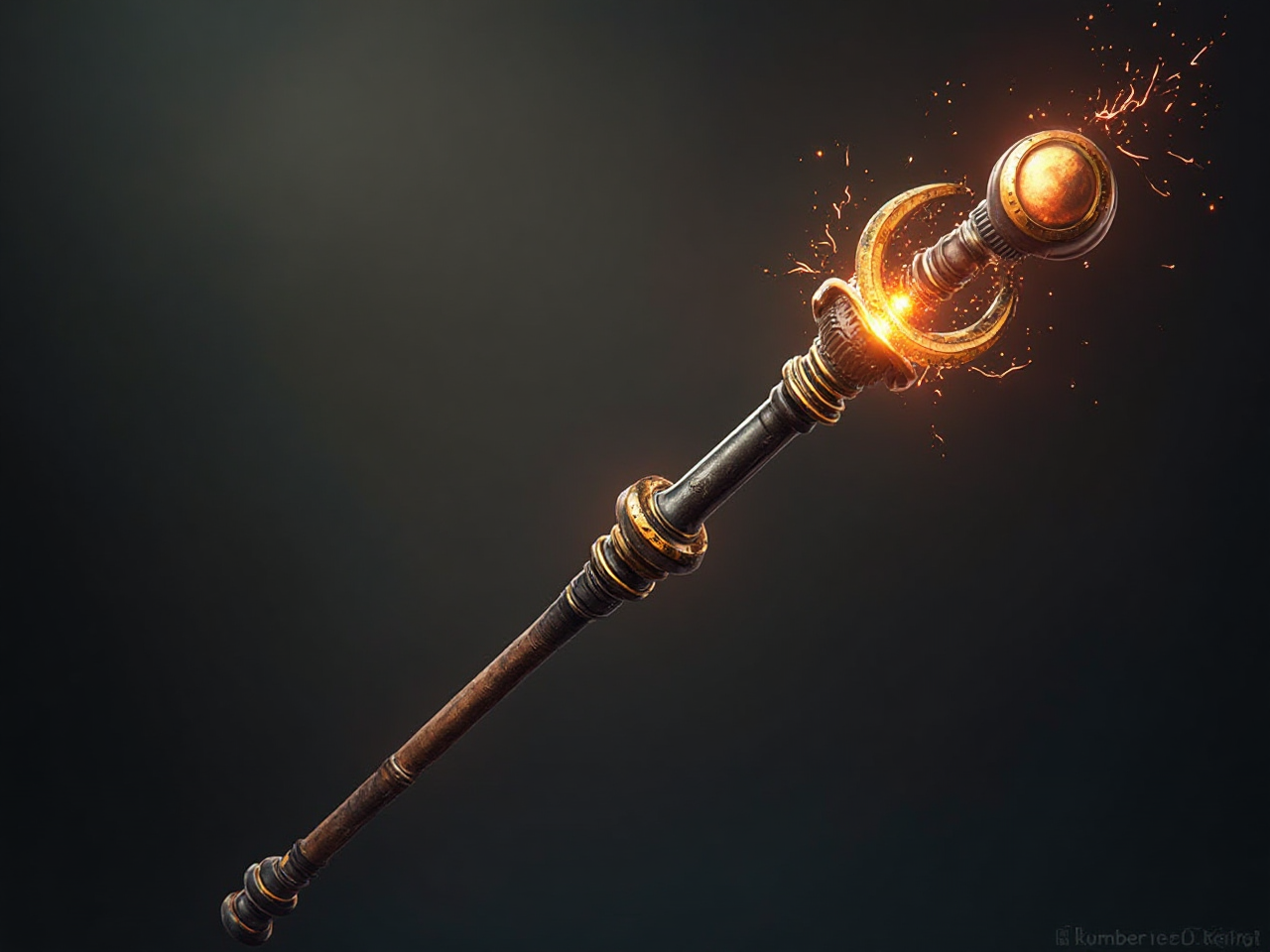 Steampunk Electric Staff Featuring Unique Spark Design