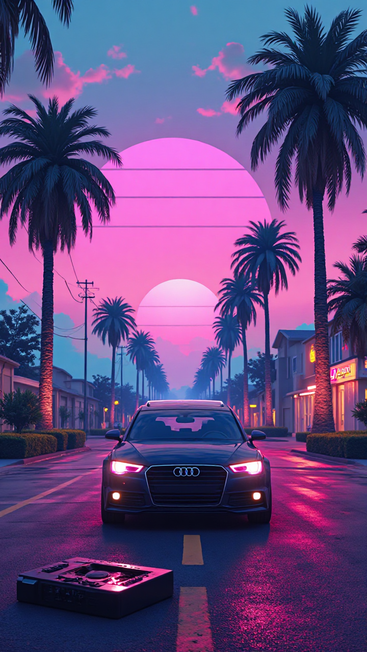 Creating a Stunning Vaporwave Scene with Audi A3