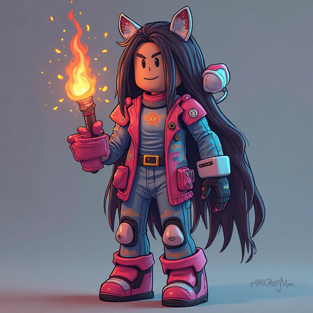 Create a Glossy Roblox GFX with Headless and Korblox Girl