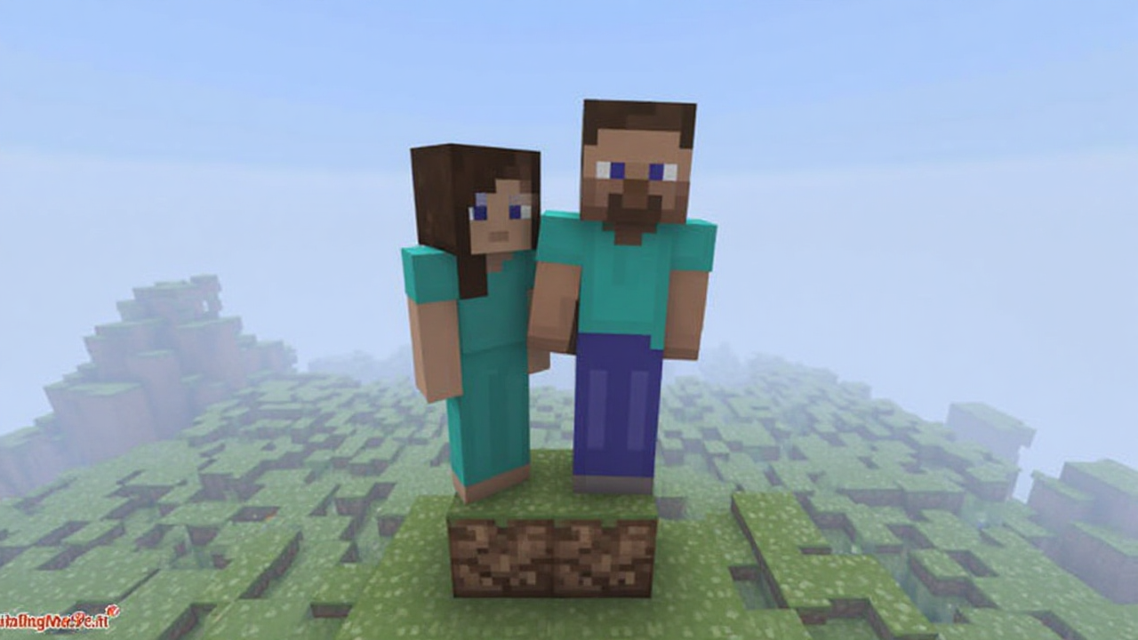 Membuat gambar pixelated dari dua karakter Minecraft