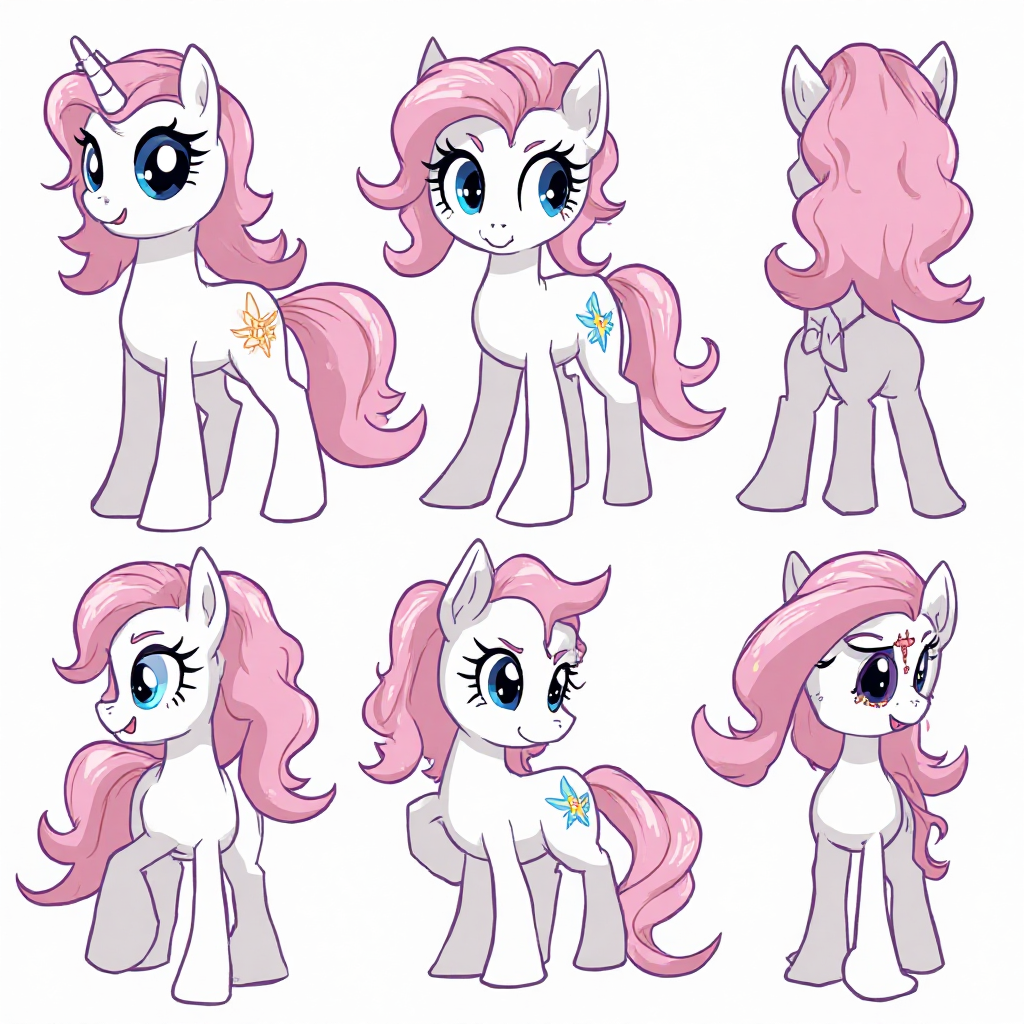 Criando uma folha de design de personagens de pónio MLP única