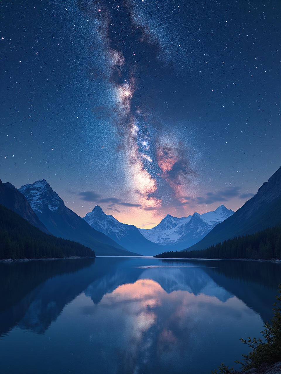 A Stunning Reflection of the Starry Night Sky