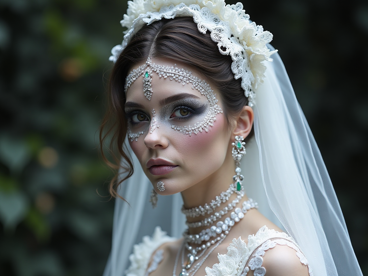 Intricate Gothic Bride at Paris Spring Fashion Show