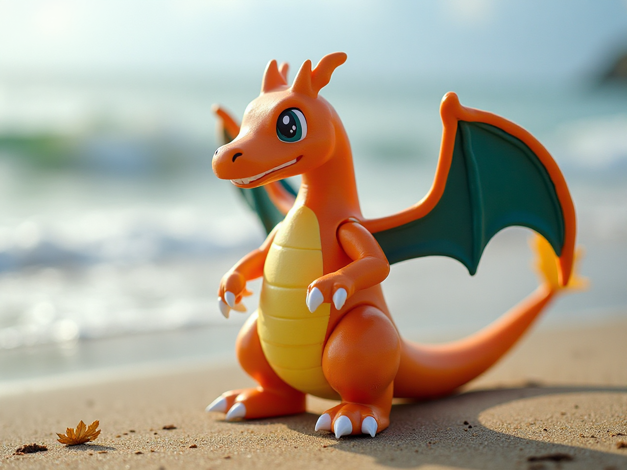 Charizard Action Figure Enjoying a Day on the Beach
