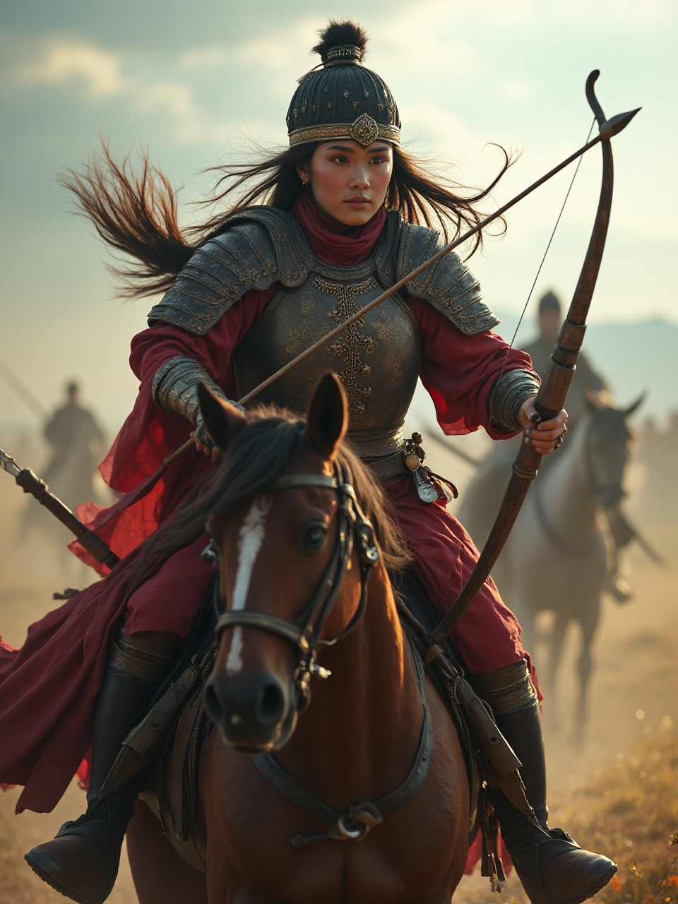 A Fearless Mongol Princess Warrior on the Battlefield